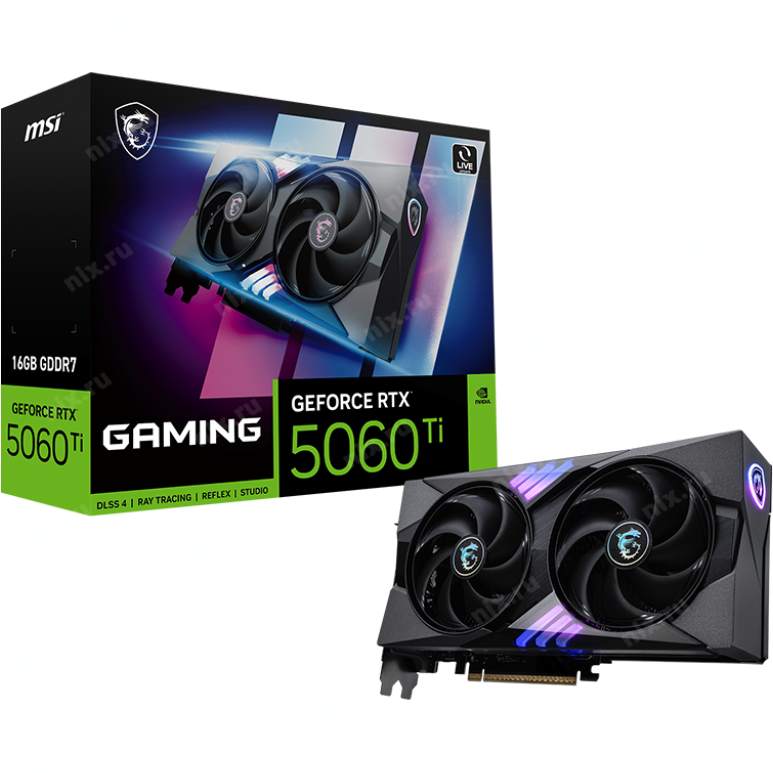 16Gb GDDR7 MSI RTX 5060 Ti 16G GAMING (RTL) HDMI+3xDP
