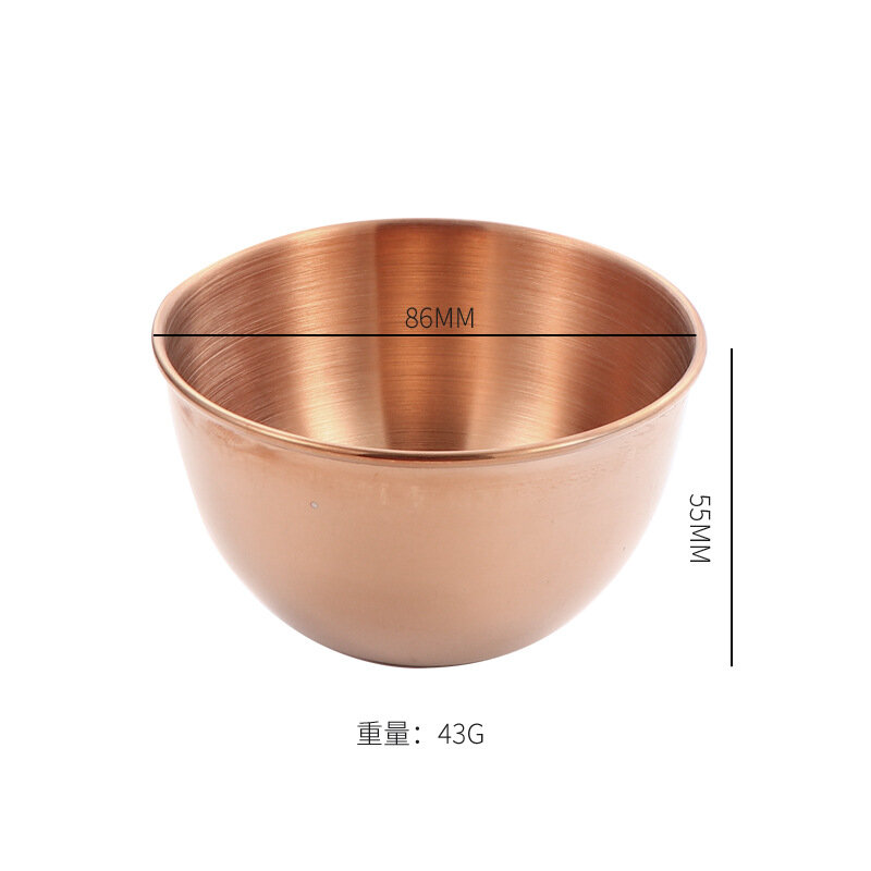 Нержавеющая стальная мини-миска с розовым золотом для соусов, заправок и десертов - элегантная кухонная посуда для дома