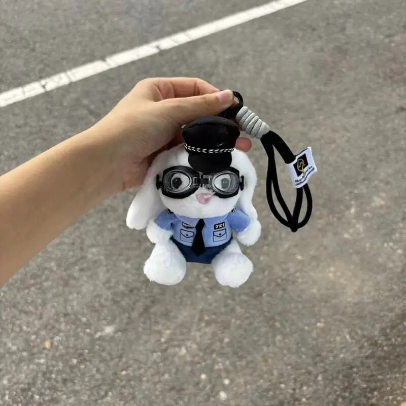 Полиция Пожарный Медведь Кукла Сеть Красный Медведь Плюшевый Дорожная полиция Подвеска Тедди Медведь Милый брелок