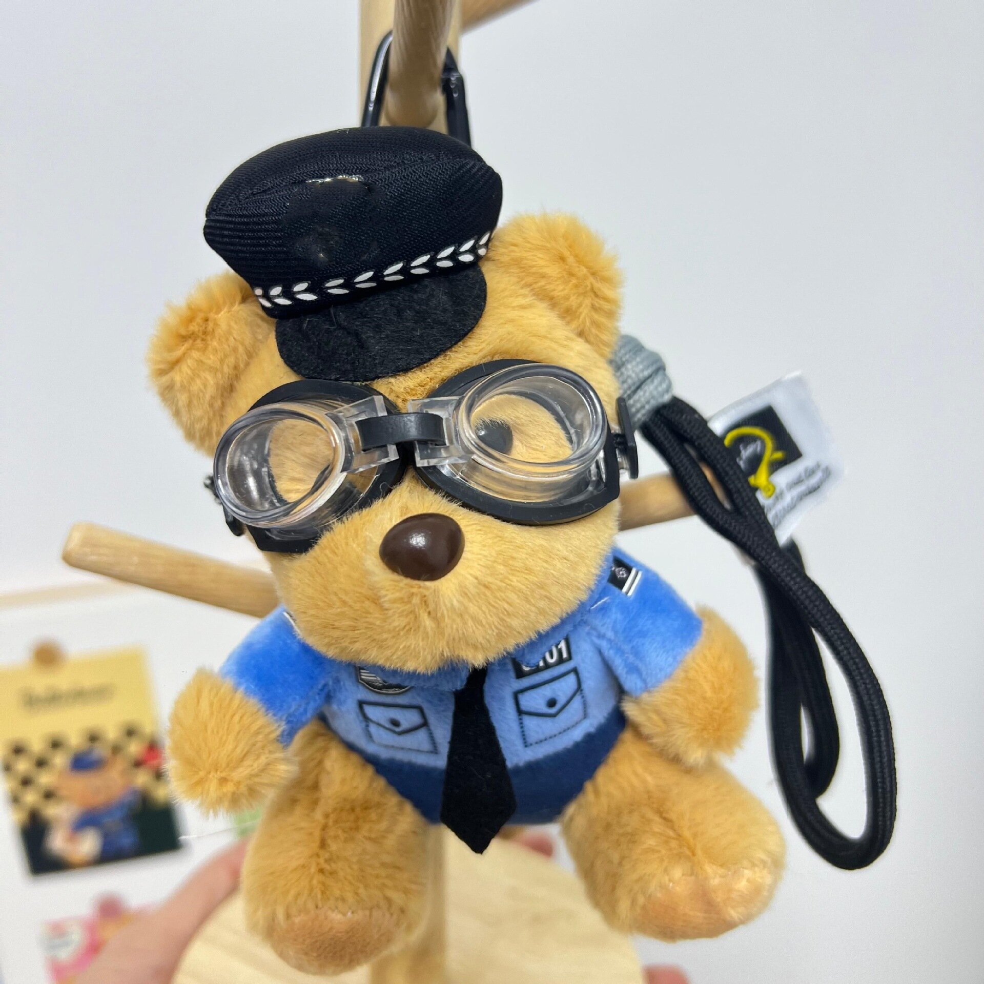Полиция Пожарный Медведь Кукла Сеть Красный Медведь Плюшевый Дорожная полиция Подвеска Тедди Медведь Милый брелок