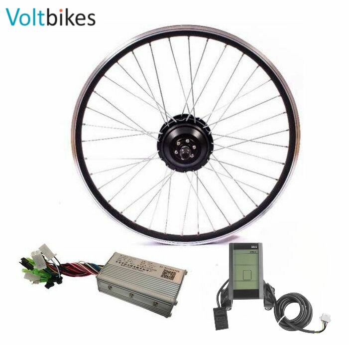 Мотор-колесо редукторное переднее 350Вт, 26", LCD S830, 36В/48В набор Green-DDK