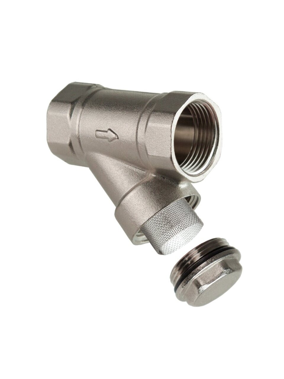 Фильтр косой для воды 1" никель РосТурПласт г-г