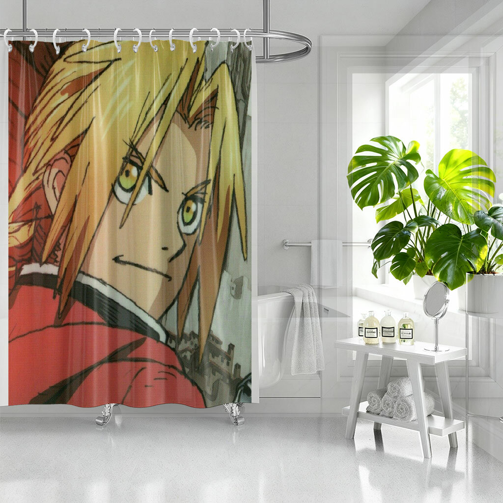 Jujutsu Kaisen Анимационный принт можно использовать для настройки тканевых занавесок ванной комнаты, высота 180 см, ширина 180 см; Высота 200 см, ширина 200 см, 12 шт, крепкий крюк 432