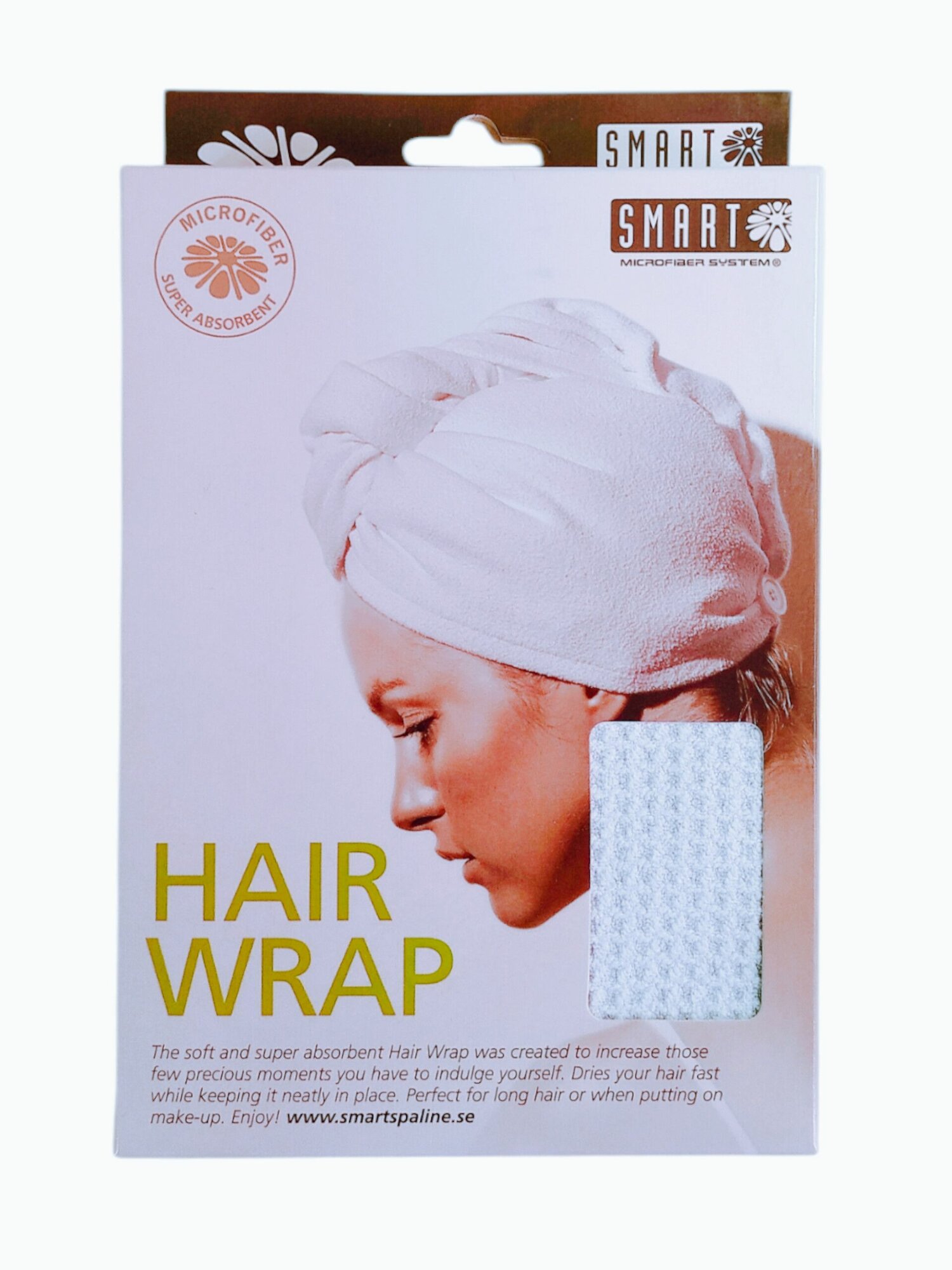 Тюрбан Smart, для быстрой и комфортной сушки волос (вафельный)