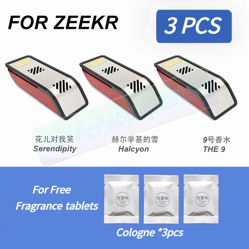 Для ZEEKR 001 009 9X, 3 шт. картриджа, Set F
