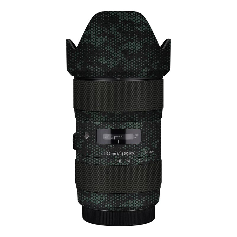 Защитная пленка Sigma 18-35mm F1.8 для Canon EF Mount, полная защита с 3M клеем, чешуйчатый зеленый