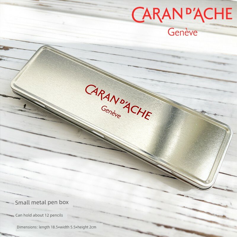 CARAN D'ACHE 12-карандашный металлический кейс для эскизов и художественных материалов, пустой, размер XL, премиум