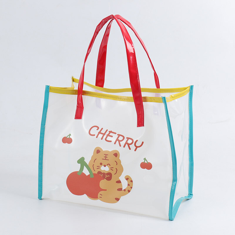 Милая прозрачная Желейная сумка ПВХ водонепроницаемая сумка мультфильм сумка для плавания сумка для стирки сливная