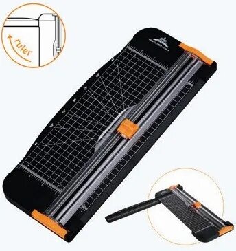 Точные резаки для бумаги формата А4, гильотинные резаки, коврик для резки с выдвижной линейкой для резки фотобумаги, этикеток черный