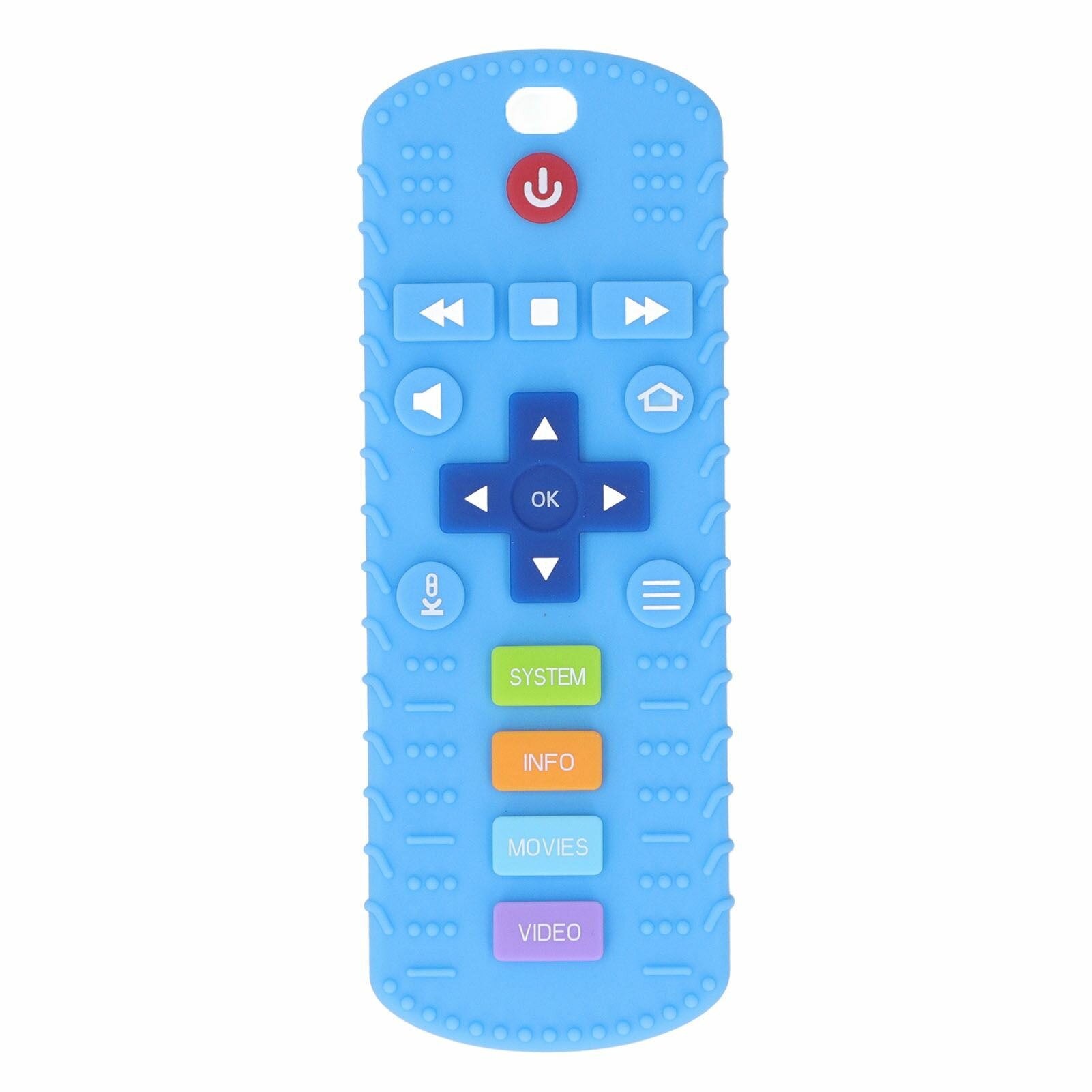 Прорезыватель в форме ТВ-пульта, пищевой силикон, голубой