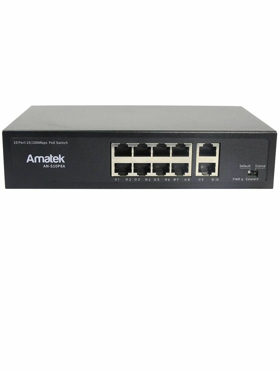 Коммутатор PoE Amatek AN-S10P8A 7000656