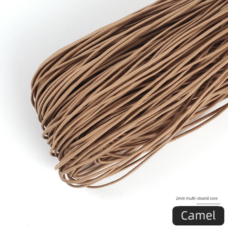 2 мм красочная эластичная круглая эластичная лента повязка на голову резинка DIY аксессуары для одежды тонкая резиновая