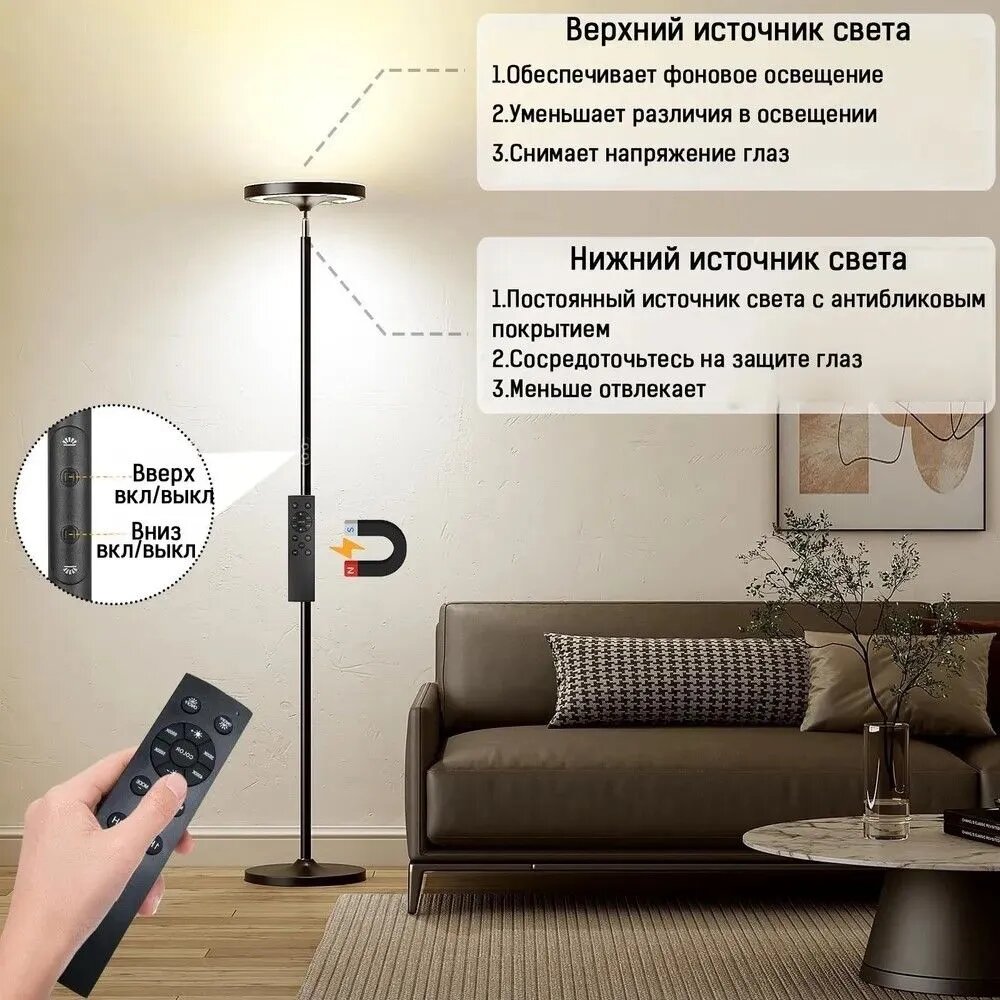 Современный светодиодный торшер для гостиной и спальни, многофункциональное подключение