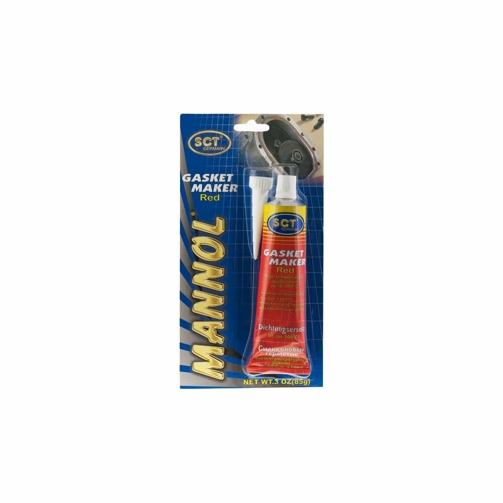Высокотемпературный силиконовый герметик MANNOL Silicone-Gasket rot