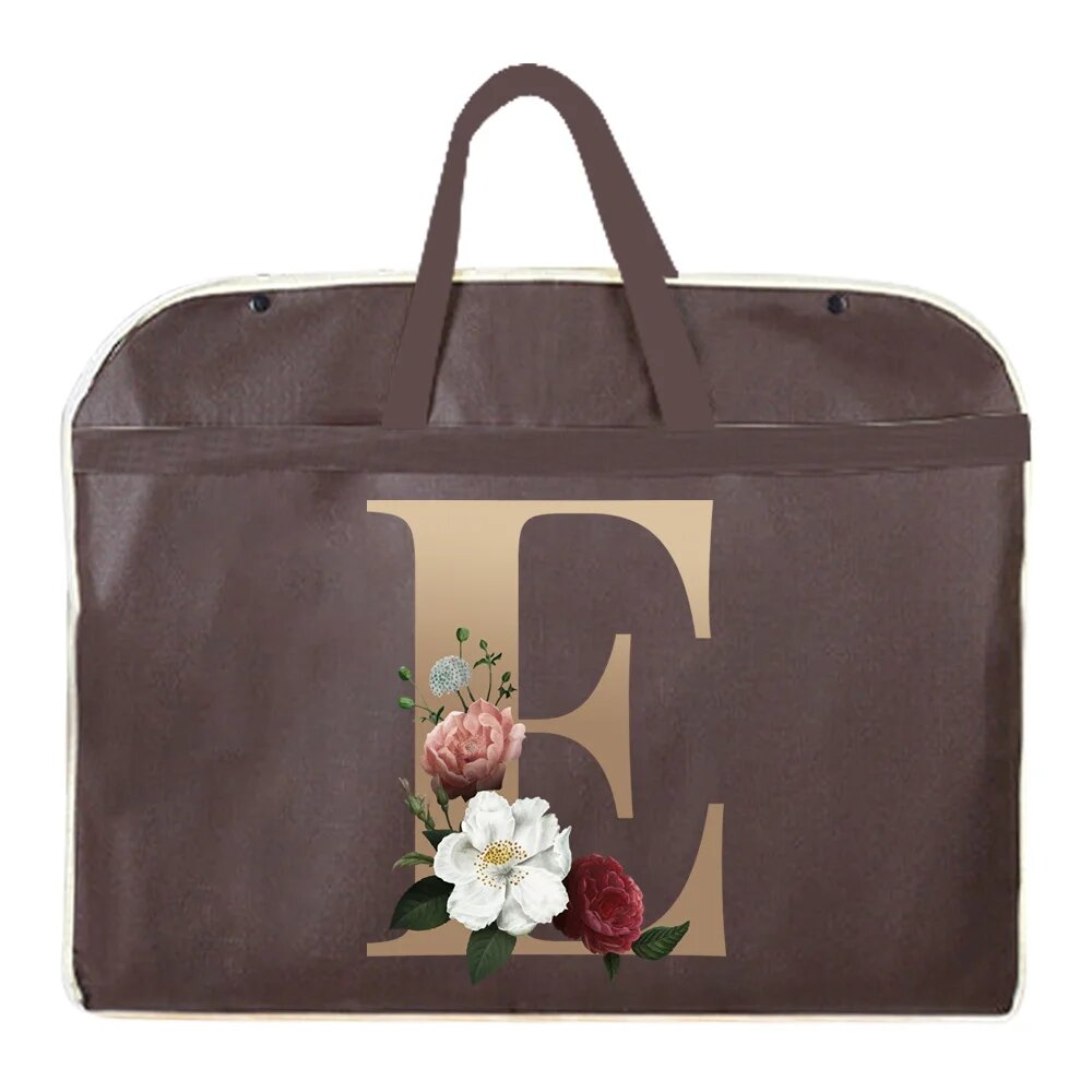 Чехлы для одежды, пылезащитный чехол для свадебного платья, пылезащитный костюм, пальто, защита с золотым буквенным принтом, подвесные сумки для одежды, органайзер для одежды