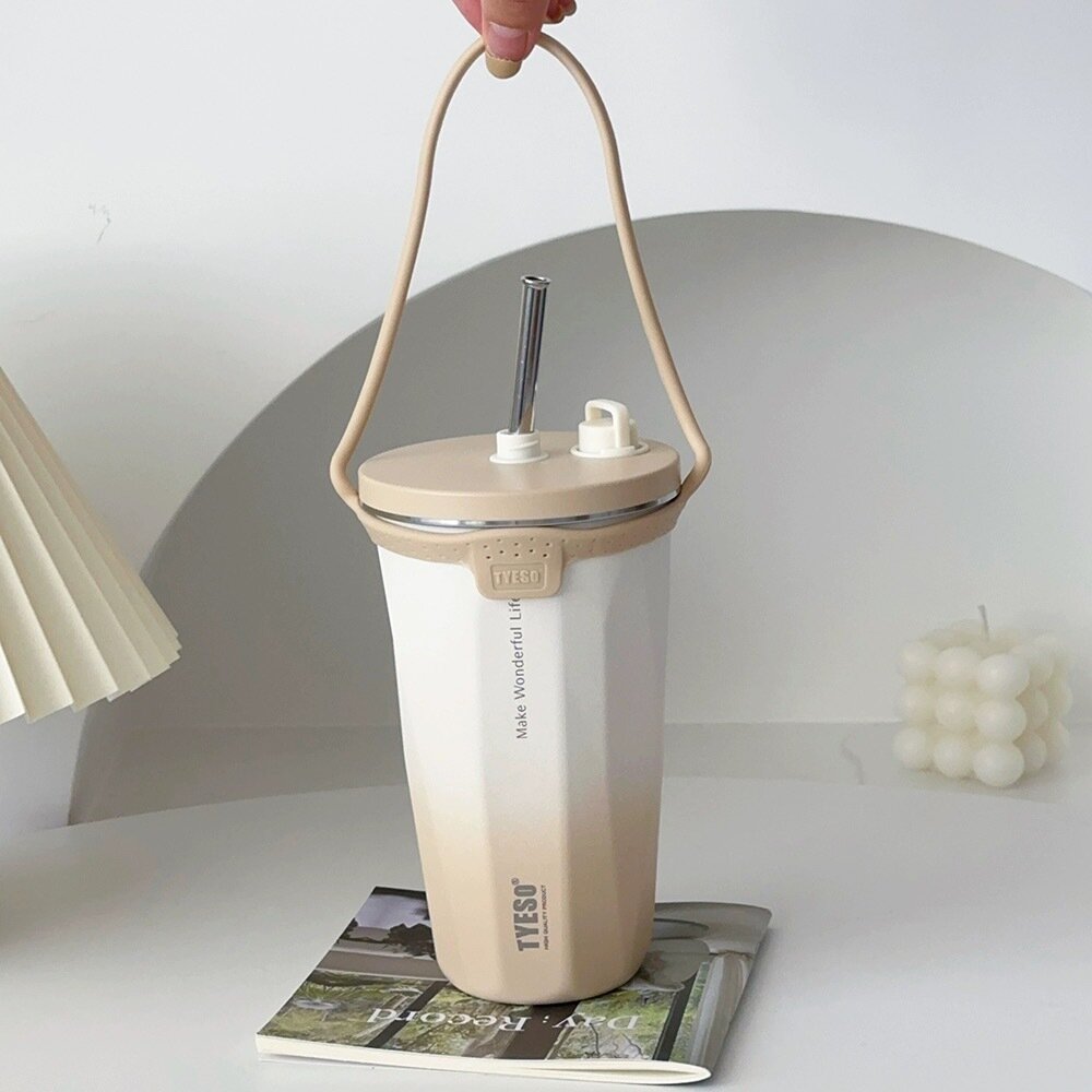 TYESO Taishuo новая кофейная чашка из нержавеющей стали ледяной хулиган изоляция Автомобильная соломенная чашка