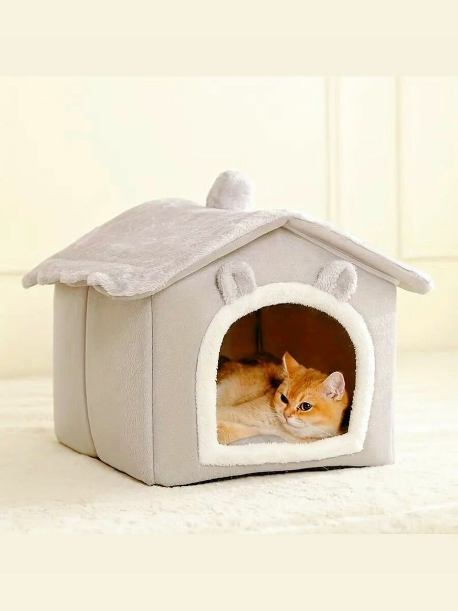 S 31X27X25cmКошачьи домики различной формы, лежанки для кошек в помещении, просторные собачьи домики, подходящие для всех сезонов, кошачьи лежанки, комнаты для домашних животных. всесезонные лежанки просторные домики для кошек и собак для п