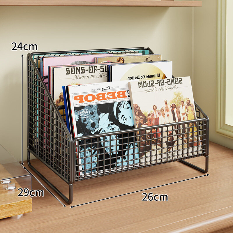 Большая виниловая полка для хранения пластинок, полка для CD, настольная книжная полка, многофункциональная коробка для хранения игровых дисков