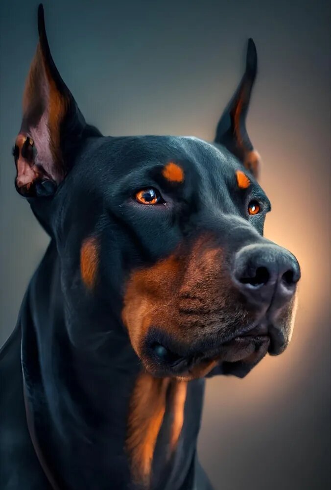 Алмазная Мозаика "Доберман" 40х50 См Алмазная Вышивка / Картина Стразами Подарков / Украшения