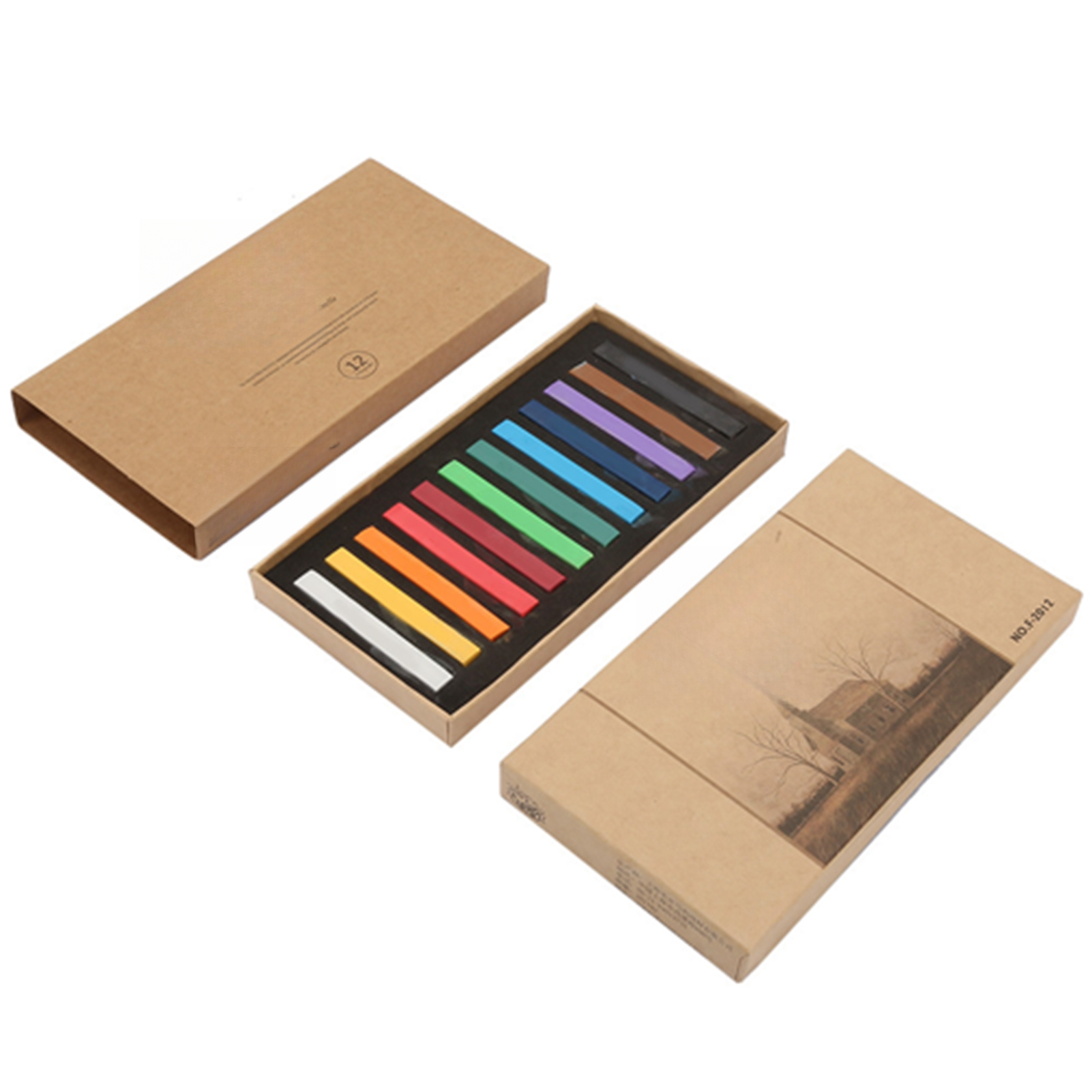 Набор флуоресцентных мелков для волос, для рисования, для раскраски (12 цветов), длина 5.8 см, количество в наборе 12/24/36/48 шт. (выбор), для пастельного рисования, граффити, эскизов, окрашивания кукол, мягкий порошок, тонер тонкий ровный, устойчивость