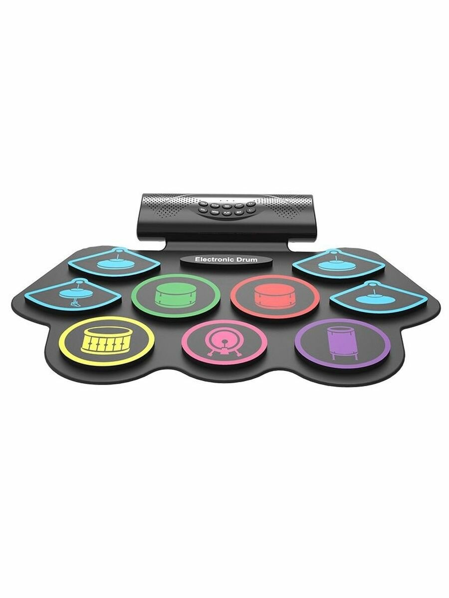 Портативная электронная барабанная установка с ручным приводом и Bluetooth, барабанная установка для начинающих