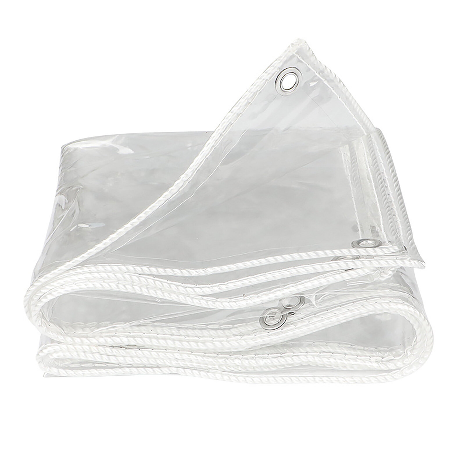 Прозрачный брезент из ПВХ, водостойкий, мягкая стеклянная ткань, полупрозрачный брезент для сада, балкона, грузовика, автомобиля, лодки 2x2 м