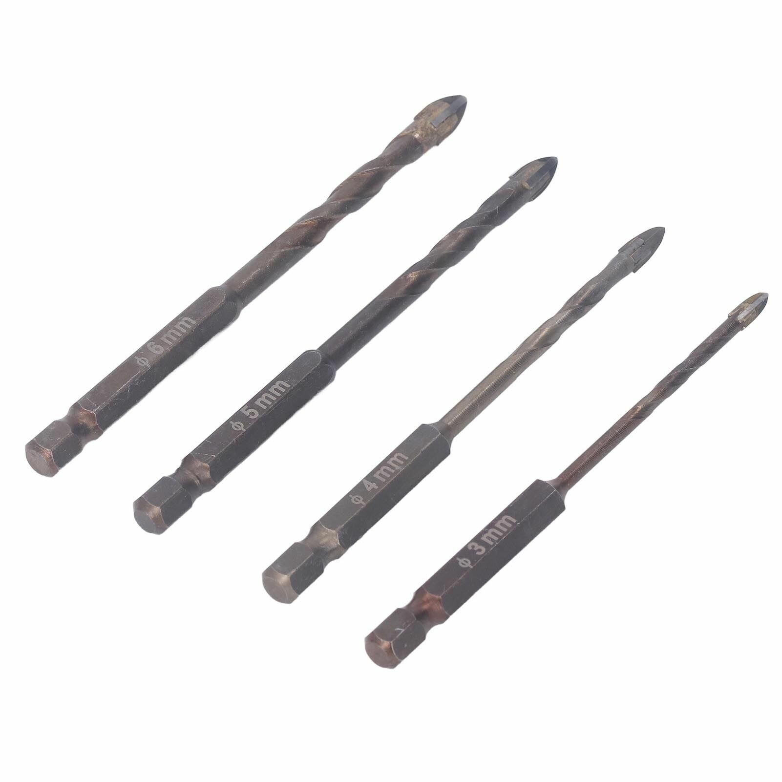 Набор сверл по стеклу из 4 частей