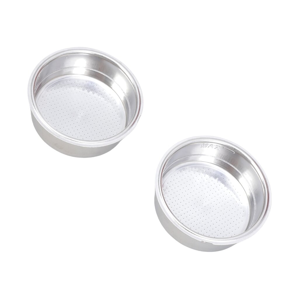 2шт, 51 мм аксессуары для эспрессо-машины двойная чашка чаша для порошка ситечко из нержавеющей стали