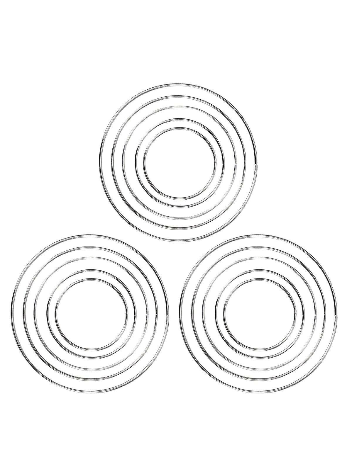 Металлические кольца-обручи, 15 штук, Серебряные кольца для ловца снов, макраме