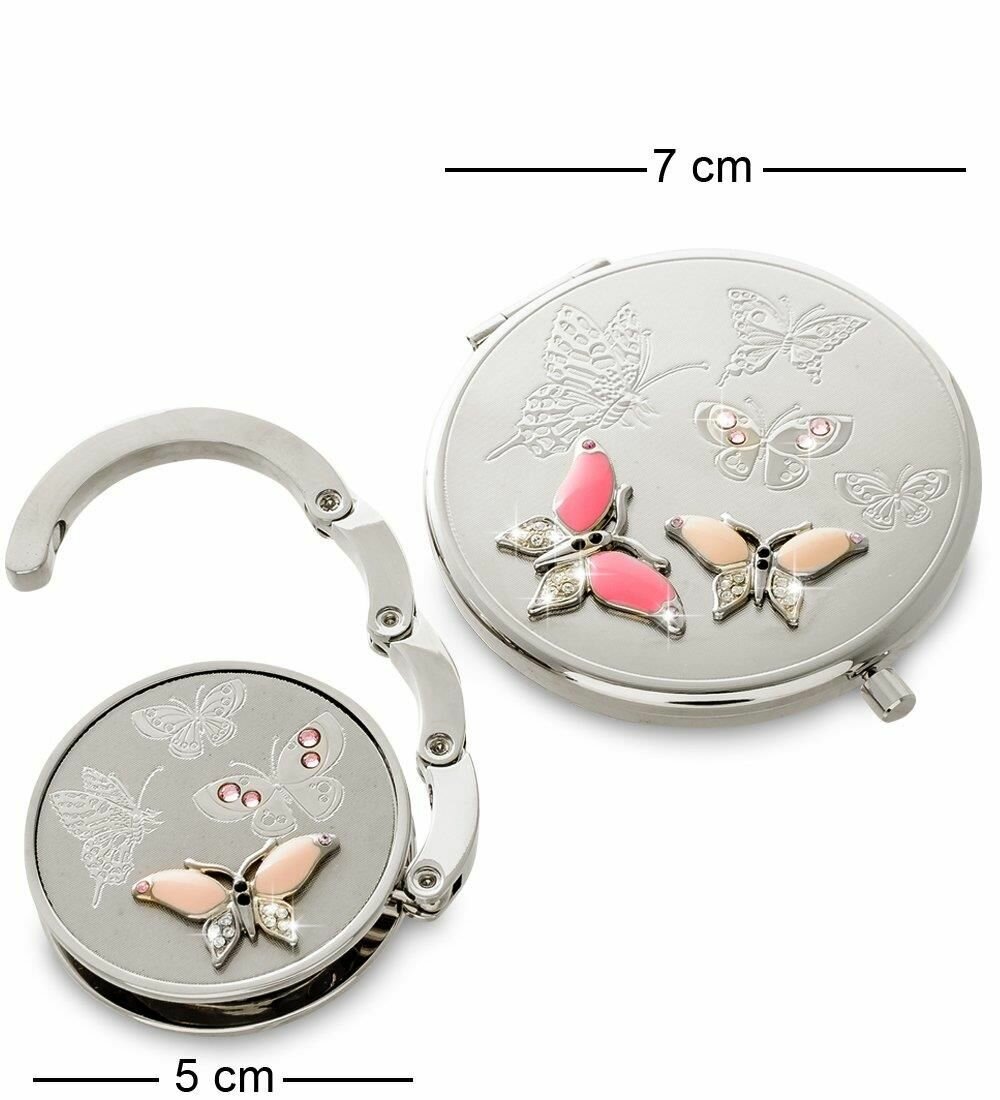 Подарочный набор (зеркальце + держатель для сумочки) A941648 разностор, Сплав, стекло