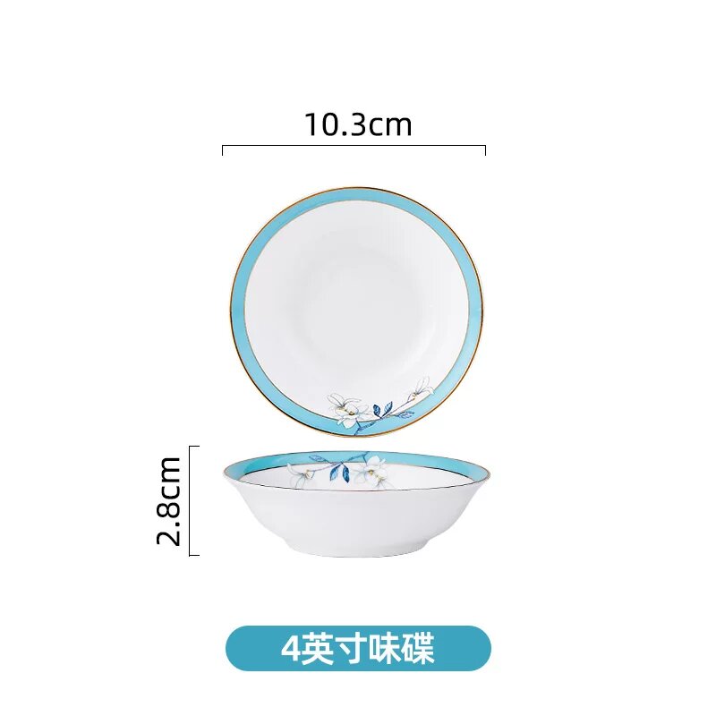 Набор посуды из костяного фарфора: новые тарелки в китайском стиле, керамические тарелки для завтрака 2023 года, набор