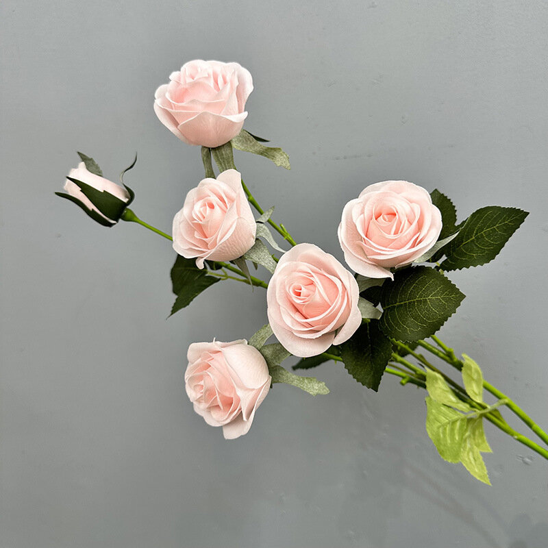 Высококачественные искусственные цветы, реалистичные на ощупь, увлажняющий букет роз для свадьбы, домашнего декора, искусственные цветы, свадебные принадлежности, многоцветные маленькие розы