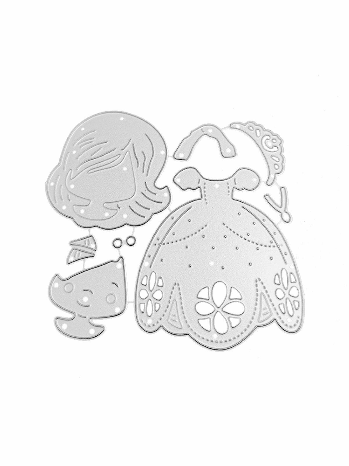 Штампы принцессы для вырезания женских платьев для девочек для изготовления скрапбукинга своими руками