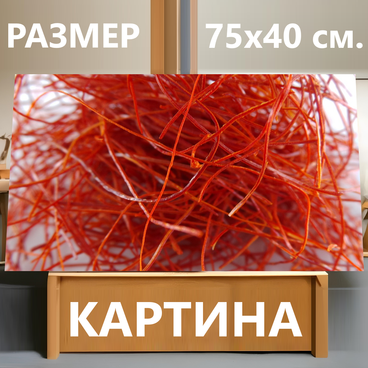 Картина на холсте "Чили, стручковый нити, приправа" на подрамнике 75х40 см. для интерьера
