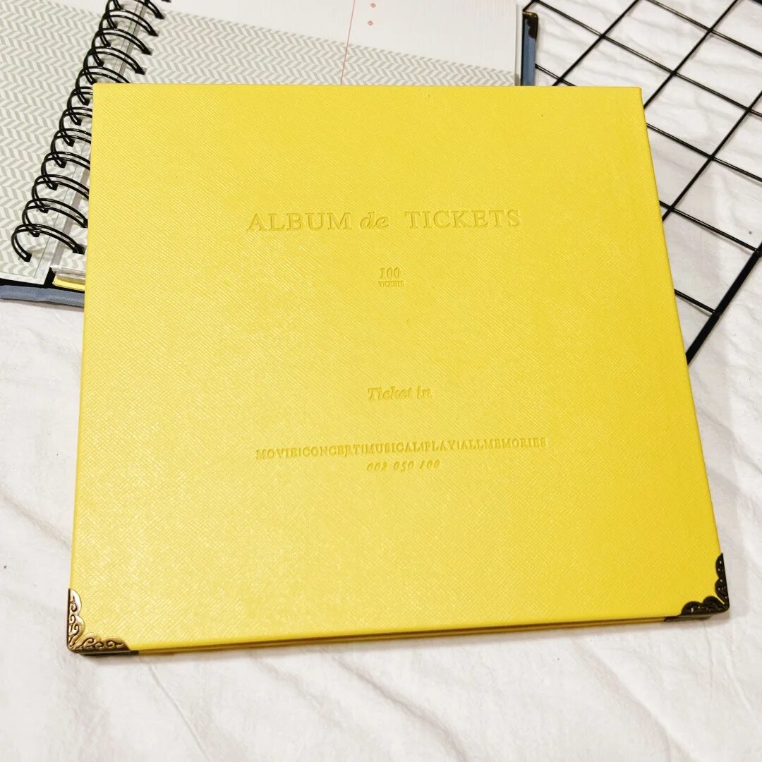 Dahomemon фотоальбом для билетов 18 цветов Желтый, Yellow