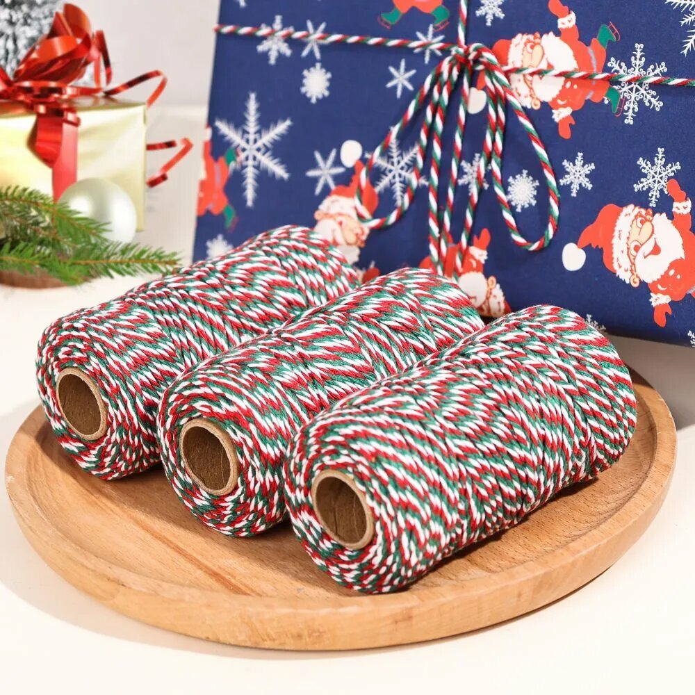 Сокровище найдено! Рождественская упаковочная веревка, новогодняя упаковка подарков, 100 м 宝藏被发现！圣诞包装绳，新年礼物包装，100米 宝藏被发现！圣诞包装绳，新年礼物包装，100米