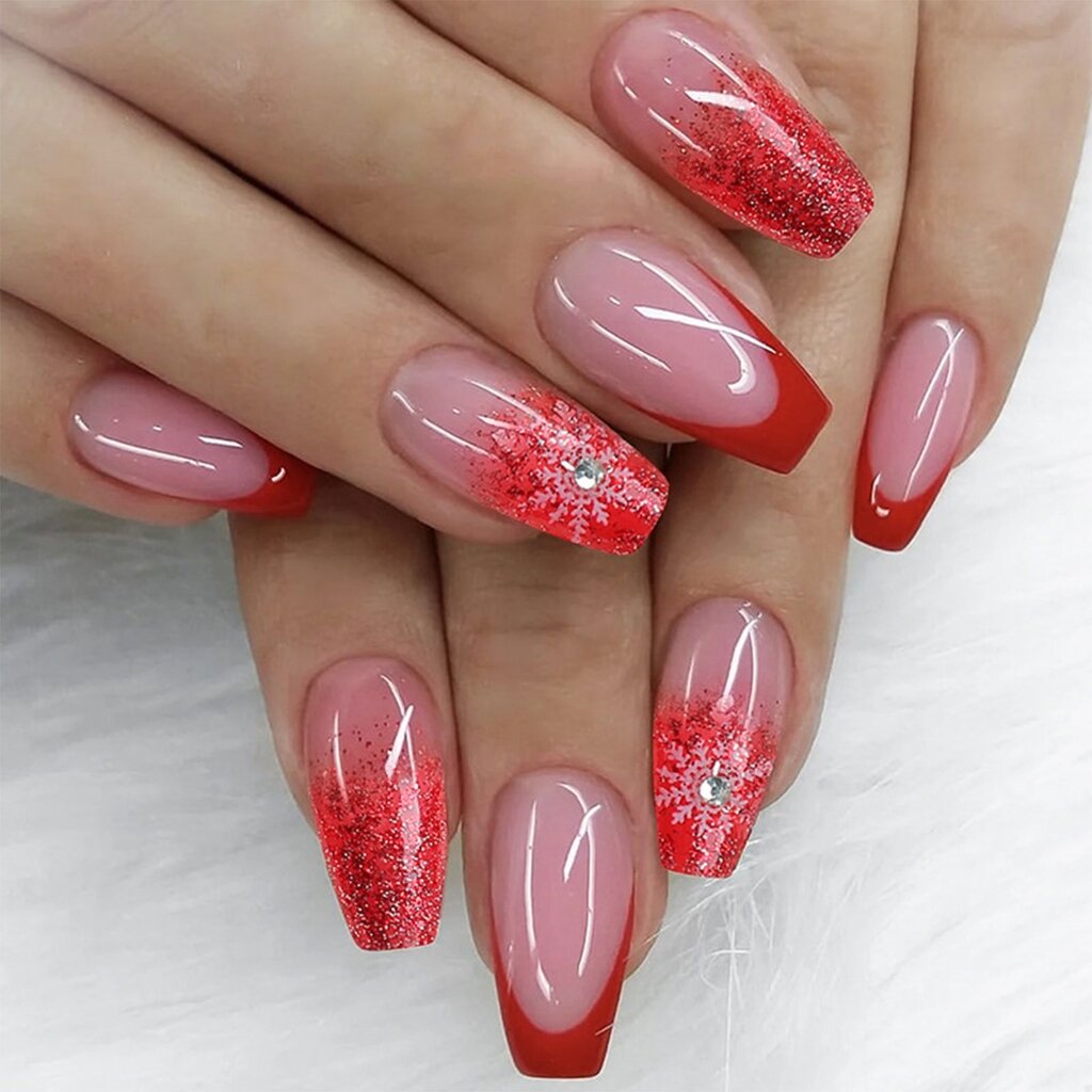 Квадратный Пресс На Ногте Приклеивает Поддельные Ногти На Ноготь Акриловые Ногти Французские Типсы Для Ногтей