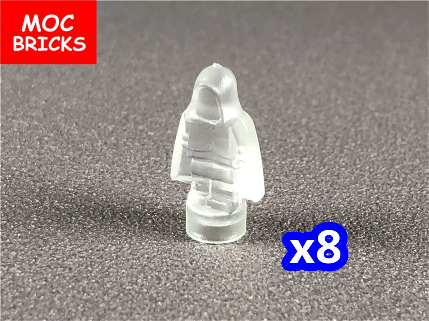 MOC BRICKS Мини-фигурка, прозрачный белый, Цвет NO.5, 8 шт.