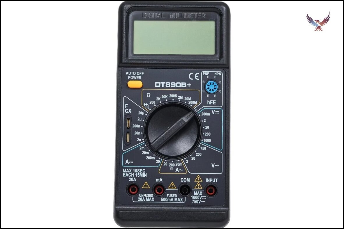 Цифровой мультиметр DT890B+, большой дисплей, автовыключение, щупы в комплекте