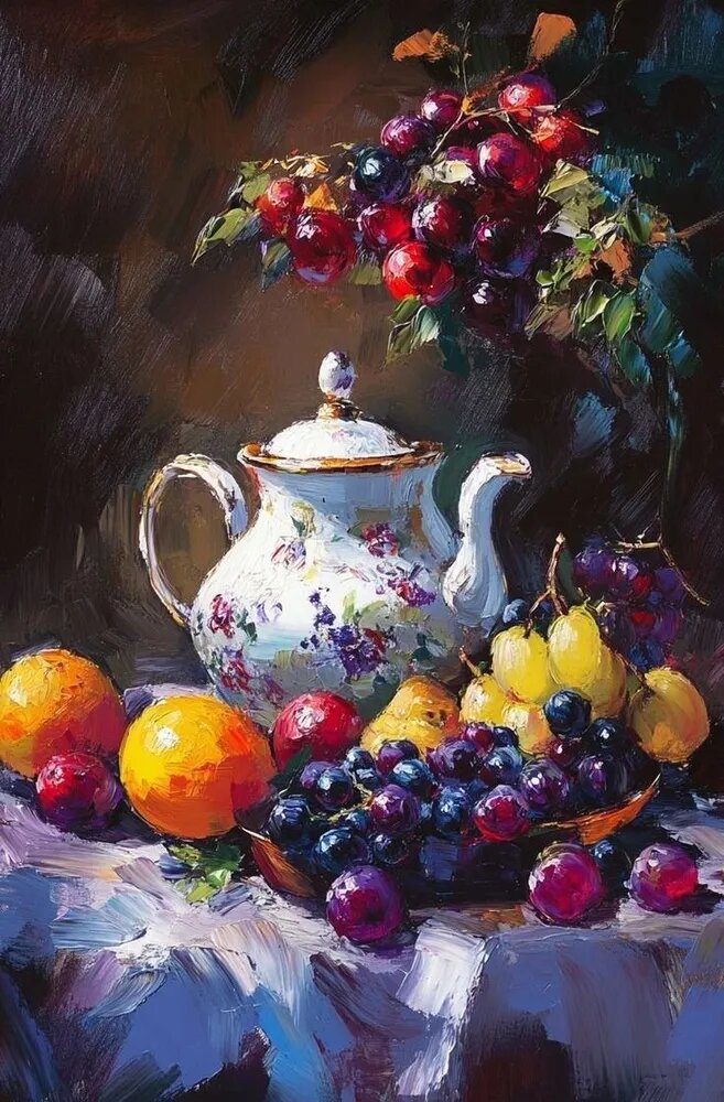 Алмазная Картина "фрукты" 40х50 См Алмазная Вышивка / Картина Стразами Подарков