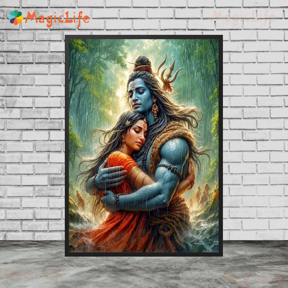 Настенное панно "Лорд Шива и Парвати" O, 50X70cm NoFrame