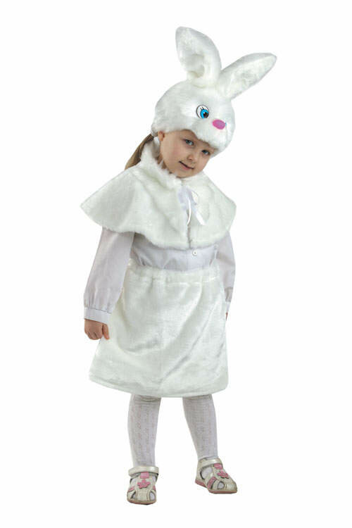 Костюм зайка белая Зоська 505 Батик для девочек 4-5 лет, рост 116