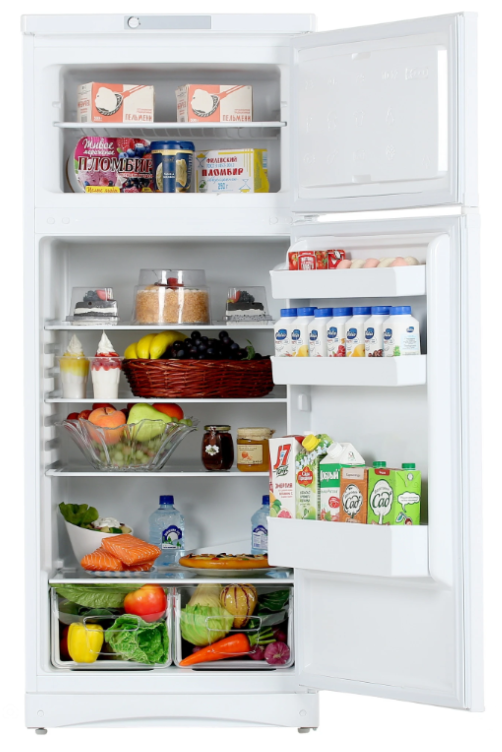 Холодильник STINOL STT 145, белый, компактный, перенавешиваемые дверцы