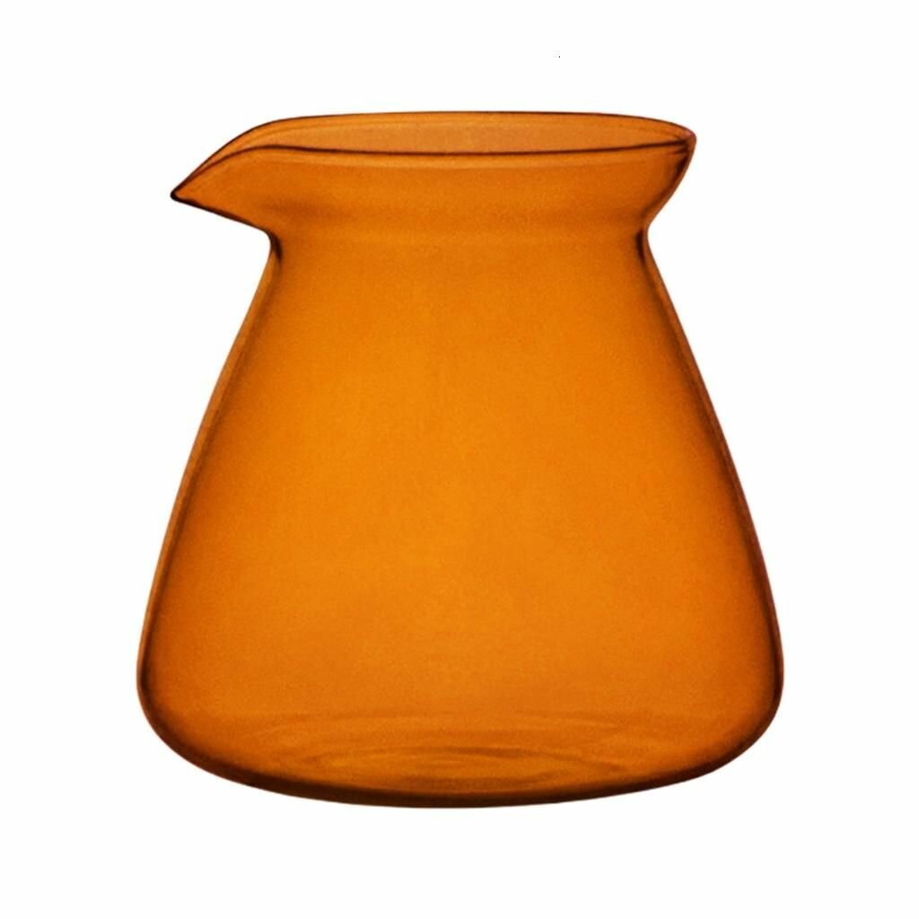 Многоцелевая прозрачная кофейная чашка с гладкими краями, серверы для эстетичного заваривания и кофейного опыта, янтарь - Разделите горшок