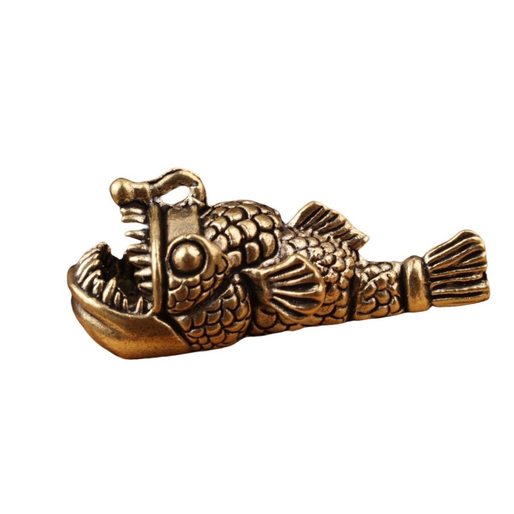 Украшение, Латунный глубоководный фонарь-рыба украшение рабочего стола