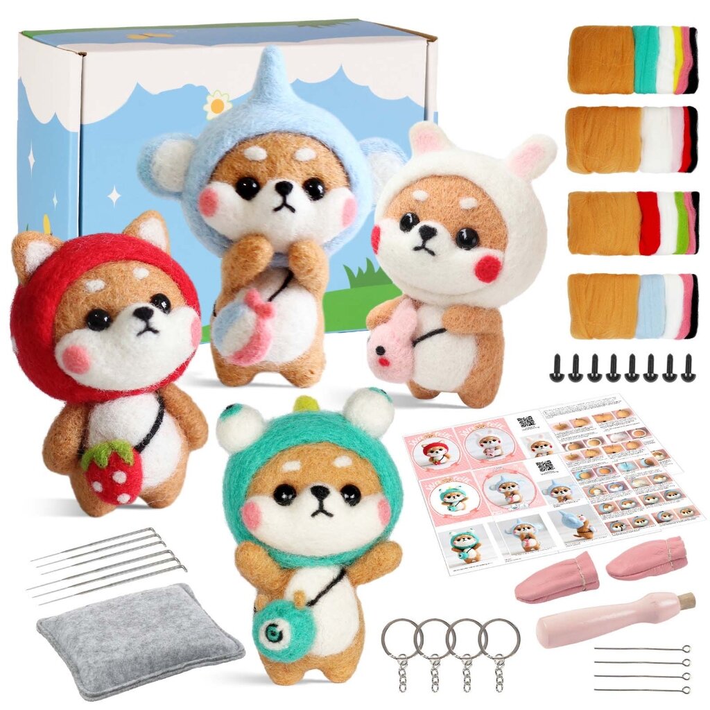 Поделки Для Ручного Прядения Своими Руками, Неоконченный Набор Для Валяния Иголками Для начинающих, с Легкостью Создавайте Поделки из Шерстяного Войлока