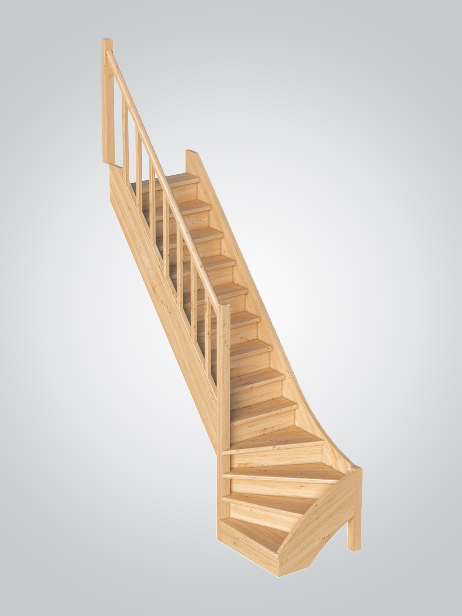 Лестница на второй этаж ЛС-07м/1 Левая с подступенками