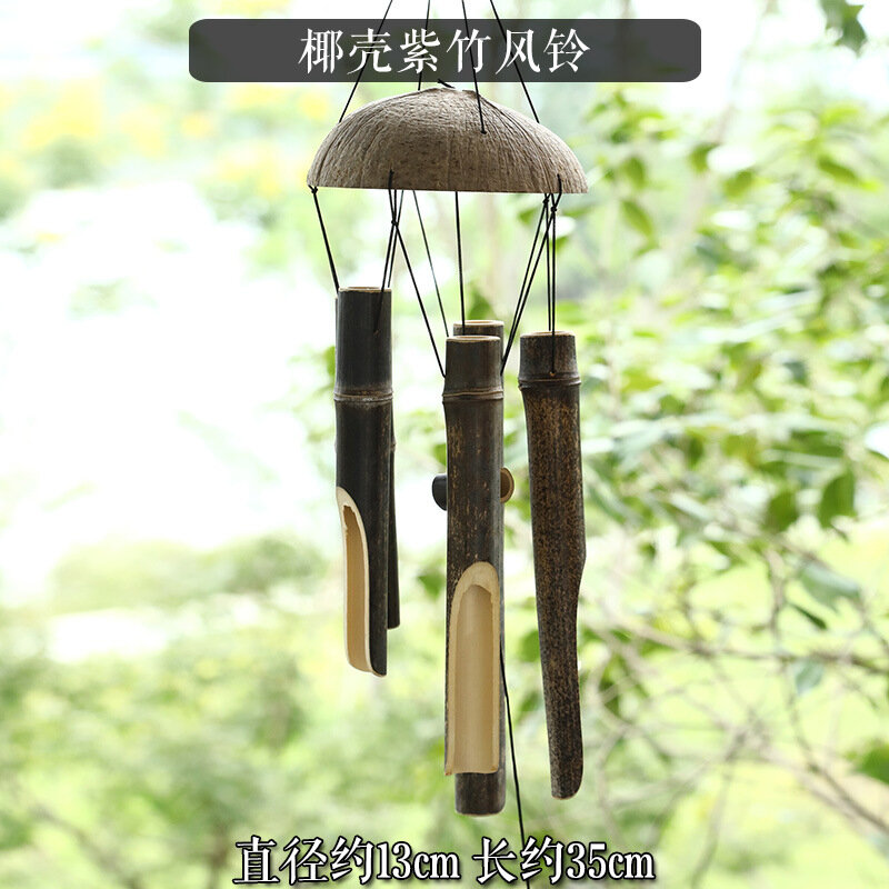 Креативный уникальный бамбуковый ветряной колокольчик, подвесное украшение, бамбуковый колокольчик, подарок фэн-шуй, бамбуковая трубка, ветряной колокольчик, китайский стиль, подвесное украшение