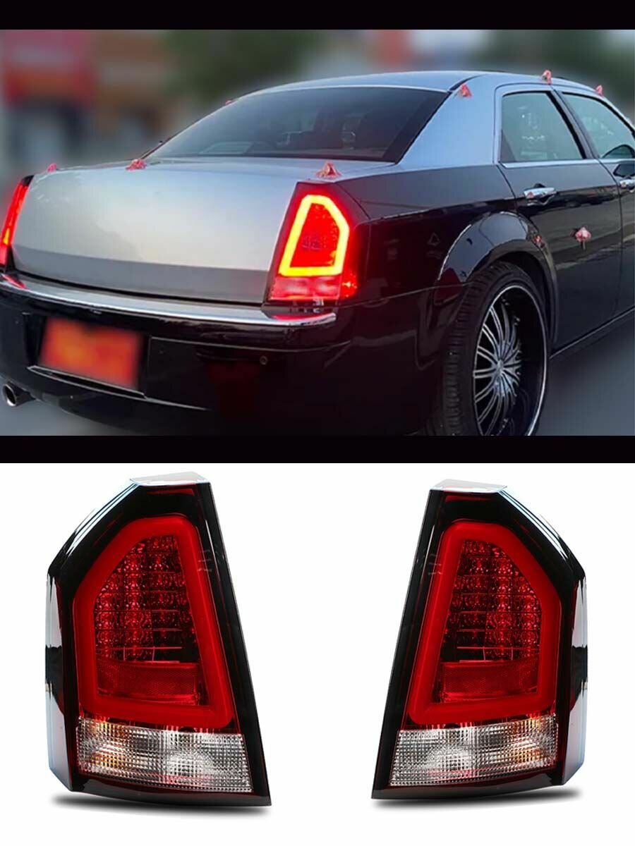 Фары автомобильные, 2 шт, арт. Подходит для Chrysler 300C V2 2005-2010 гг. Комплект для переоборудования задних фонарей