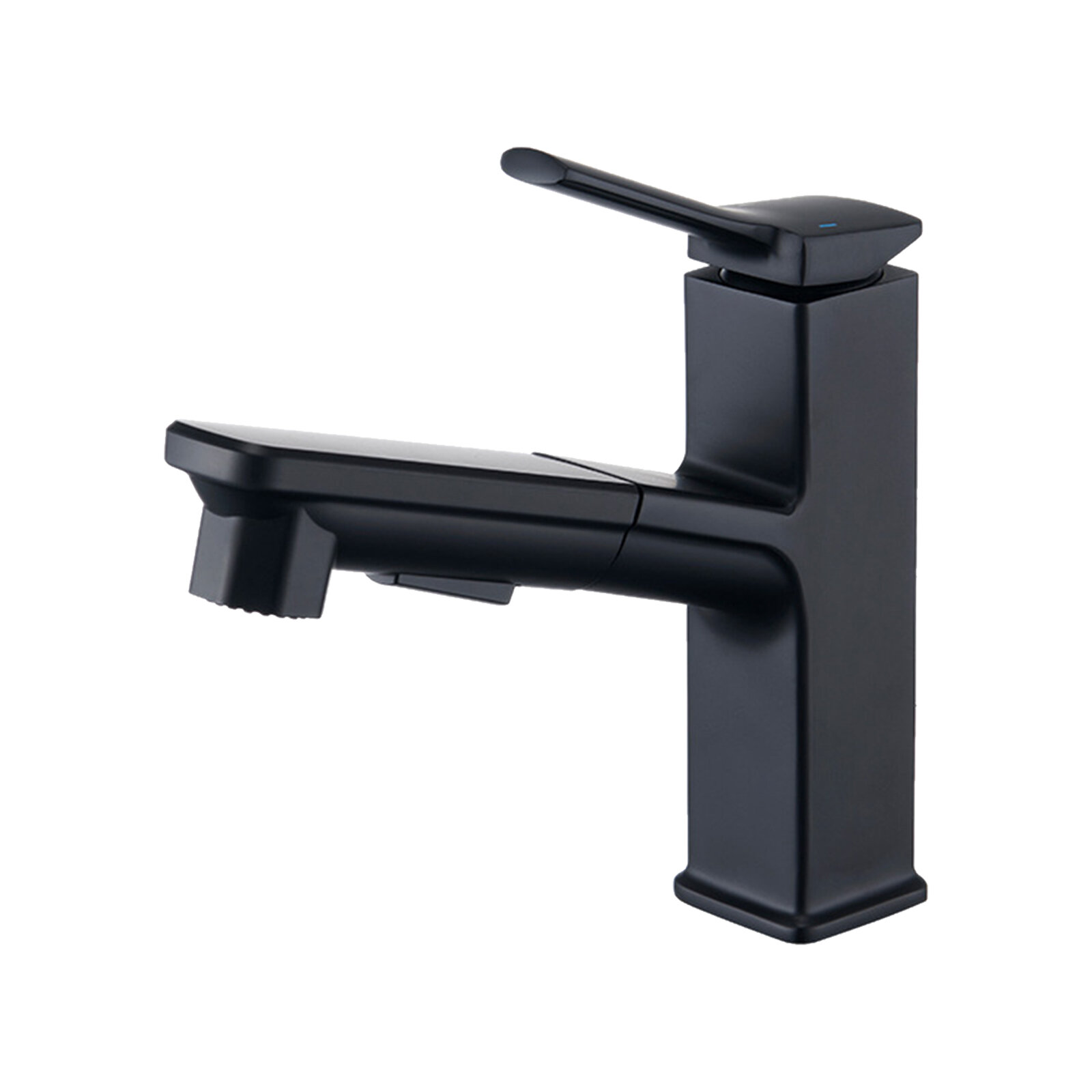 Кухонные смесители с выдвижным шлангом 2 режима разбрызгивания Одно ручку 35 дюймов Выдвижной смеситель для раковины в ванной комнате Керамический клапан Регулируемая Горячая и холодная вода Кран, Цвет: Серый; Черный; Серебристый (Доступно), Материал